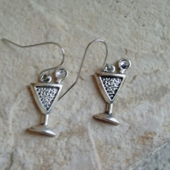 0 | Jewelry | New Wot Martinicocktail Glass Earrings | Poshmark